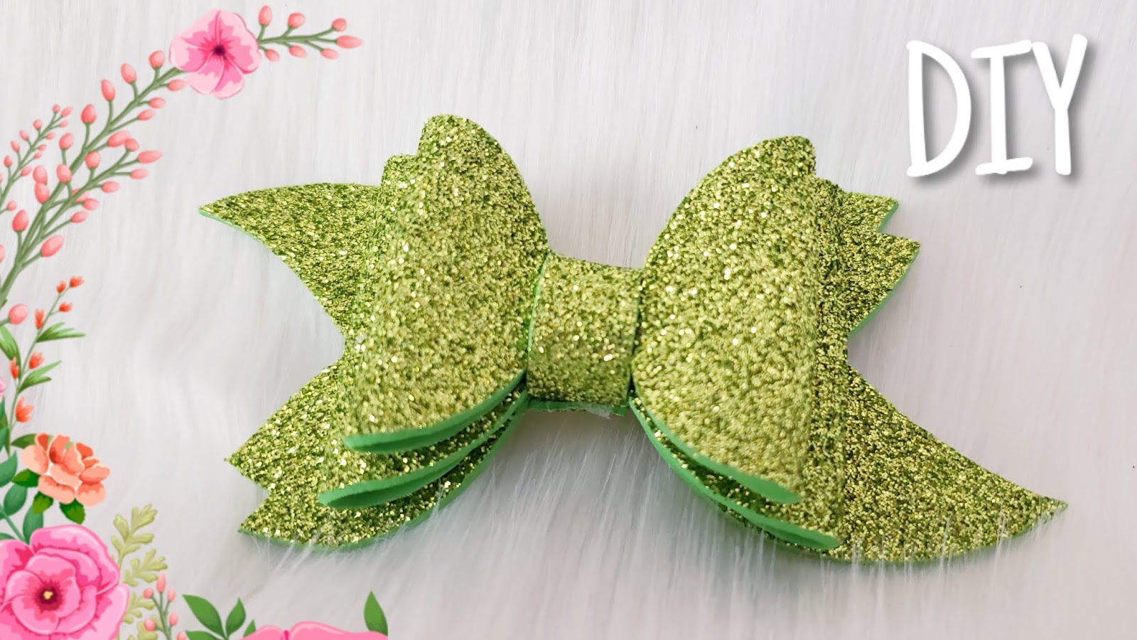 Rosari: Lazo en Foami de color verde