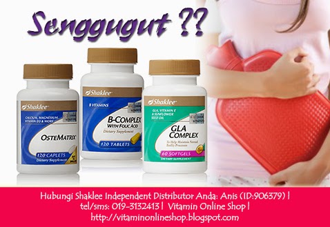 Cara Atasi Masalah Senggugut | Beli Vitamin Shaklee