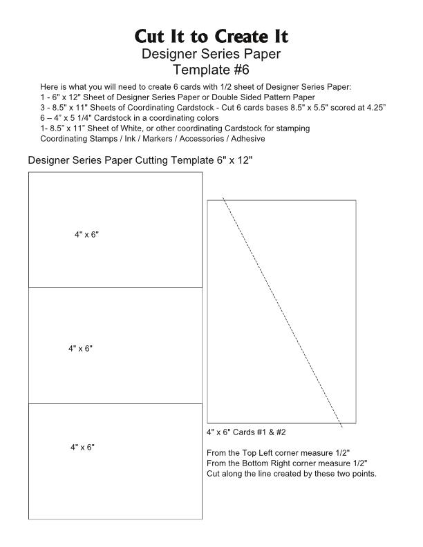 Creative Chelsey: Cut It to Create It (#6) Use one sheet of Designer ...