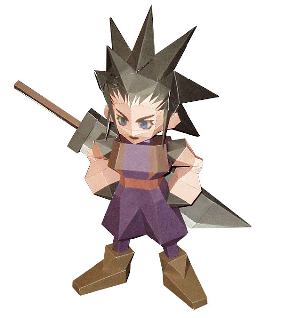 Final Fantasy VII: Zack Fair Papercraft | Paperized Crafts