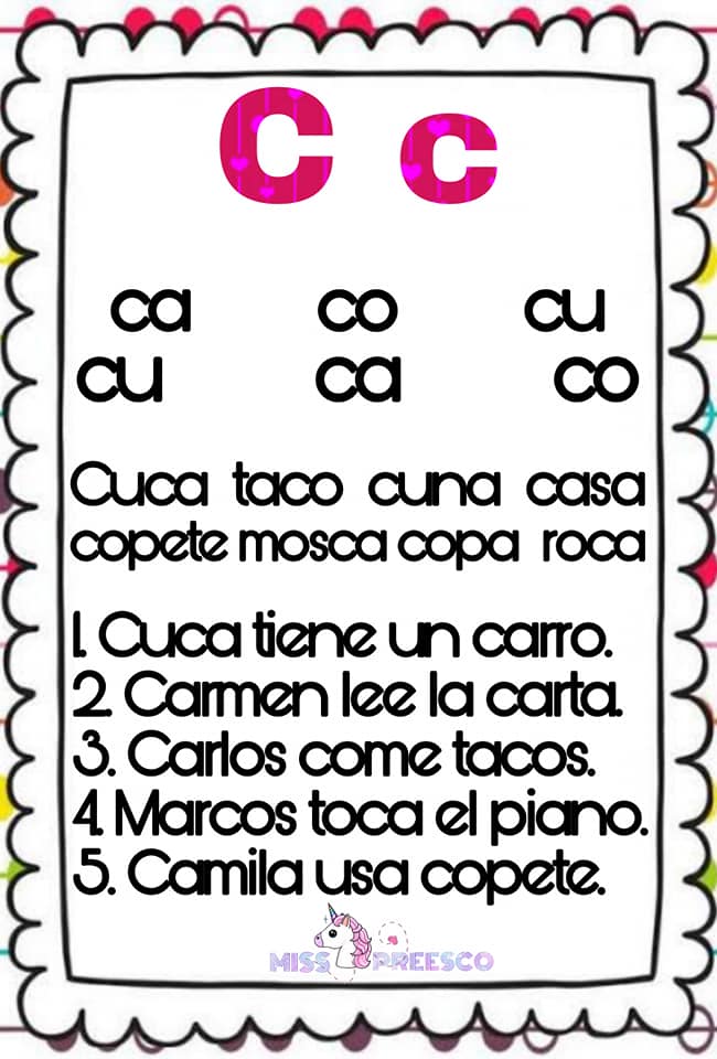 Lecturas de sílabas, palabras y oraciones | Materiales Educativos para ...