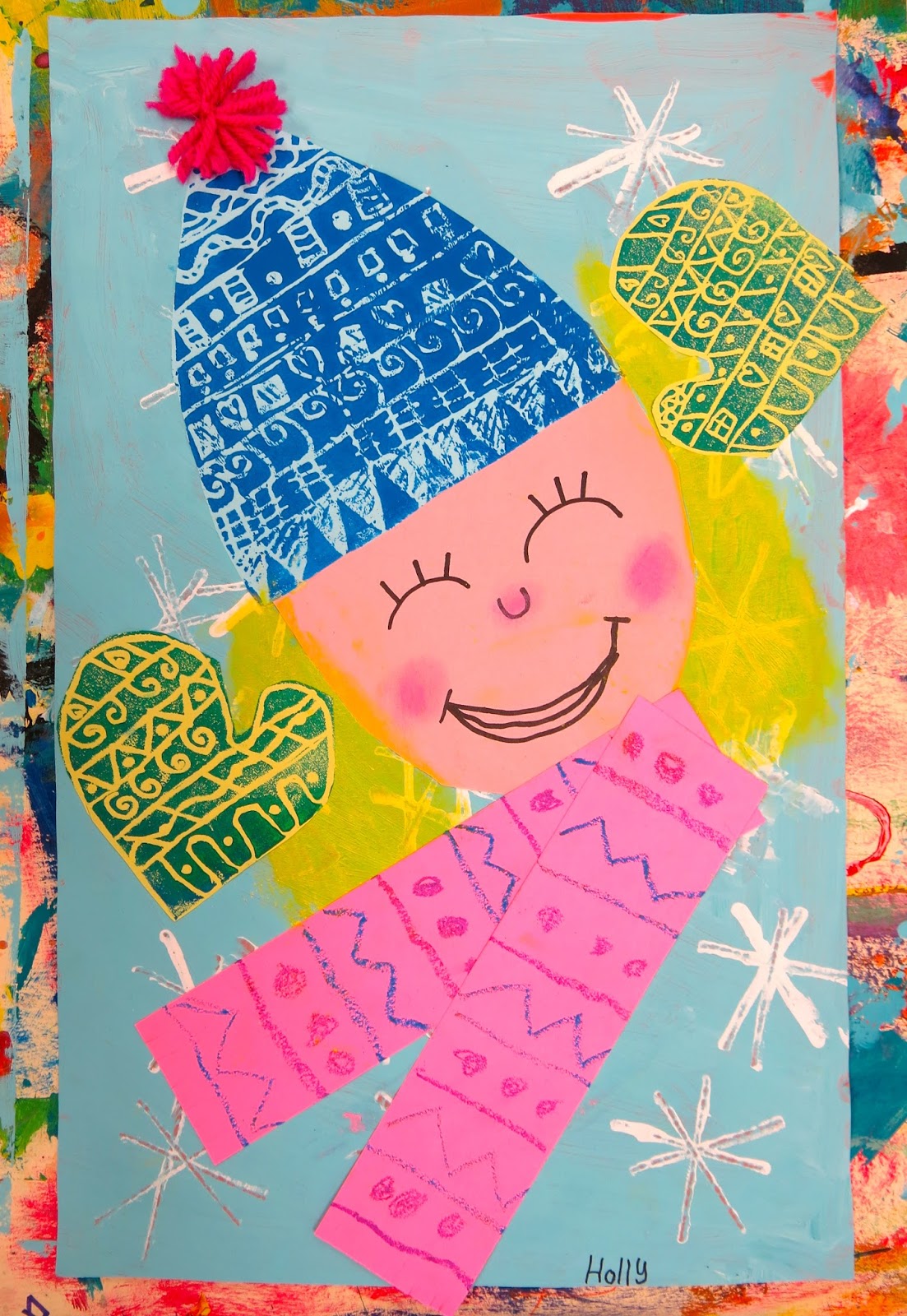 Cassie Stephens: In the Art Room: Printed and Collaged Winter Self ...