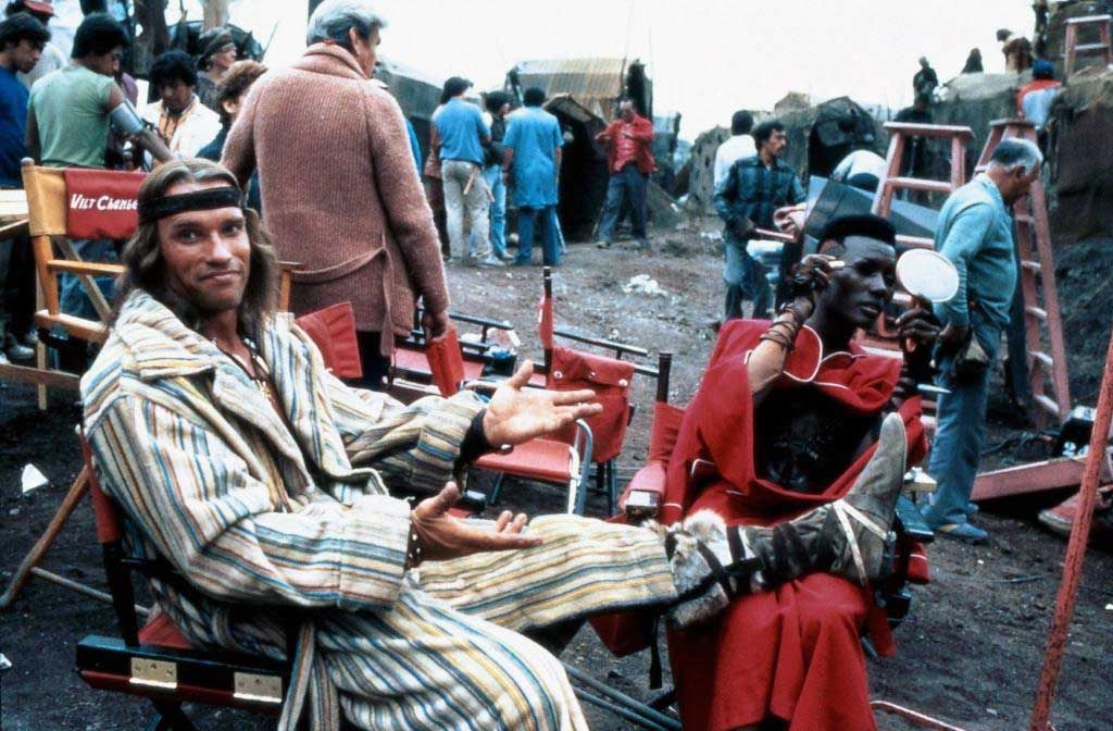 Funny Behind the Scenes Photos of Arnold Schwarzenegger and Grace Jones ...