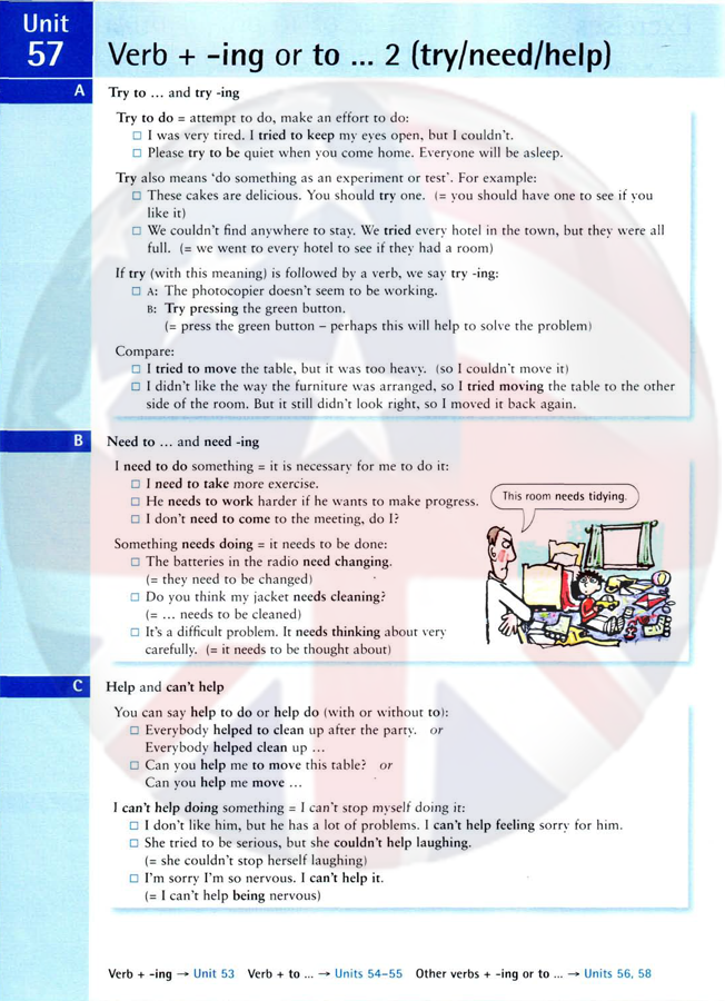 57. Verb + -ing or to ... 2 (try/need/help)|Learn English