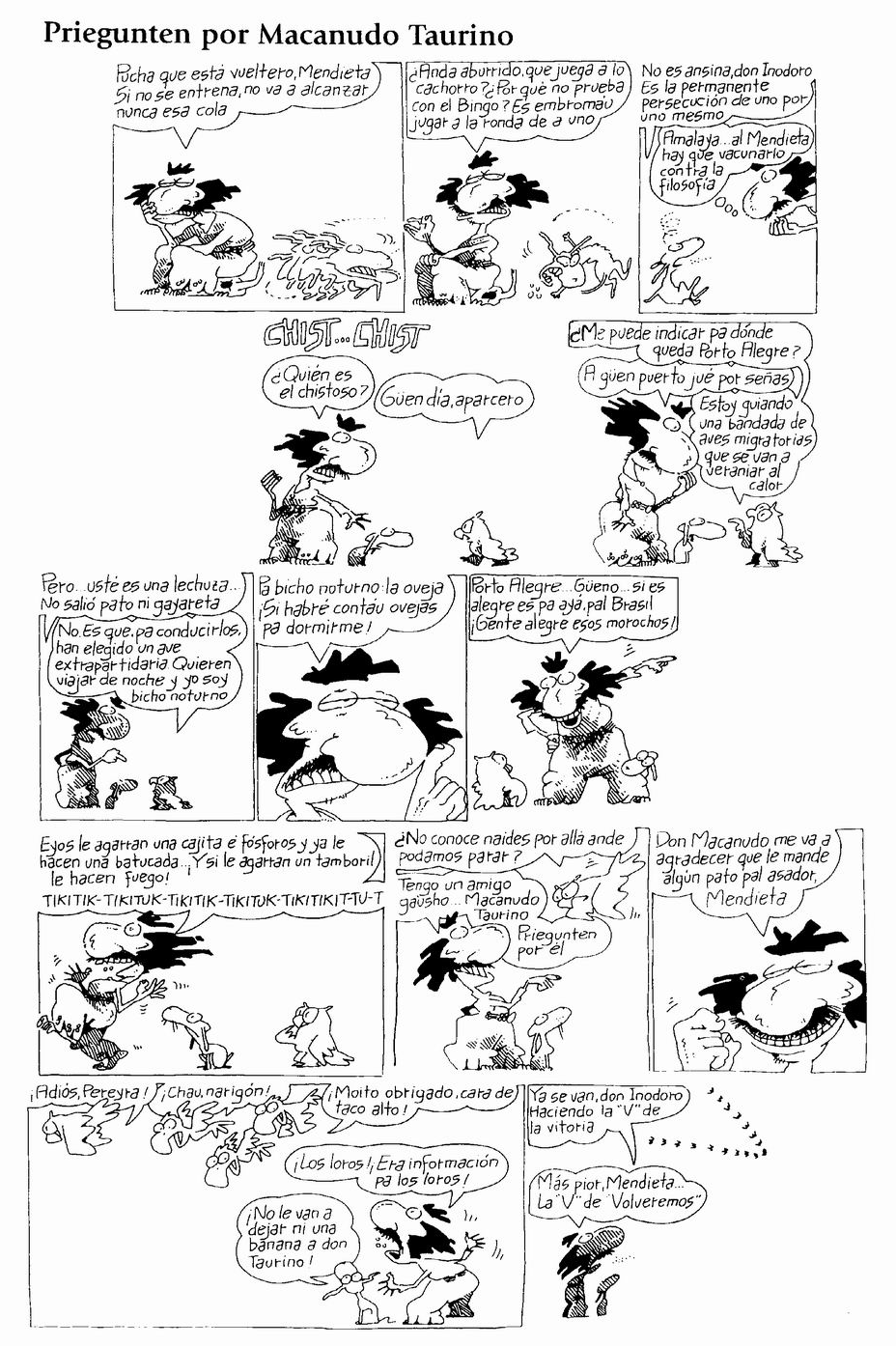 Don Patadon: Sábados de Fontanarrosa. Hoy: Inodoro Pereyra y los loros