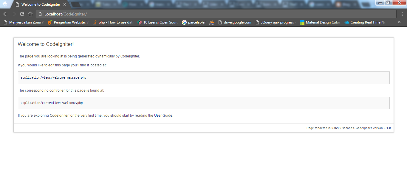 Tutorial Installing Codeigniter Tutorial Installing Codeigniter
