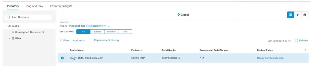 Cisco DNA Center : RMA Workflow - The Network DNA