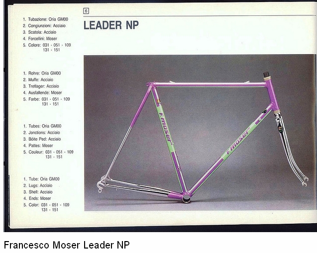 1st Platform: 'Francesco Moser' bike models catalogue