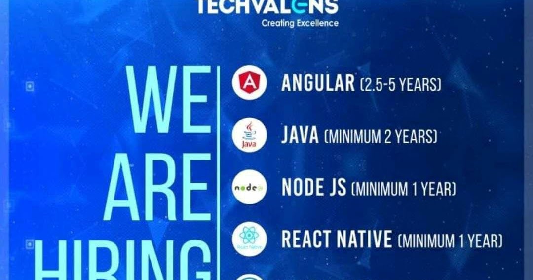 Naukri Jobs Vacancy Online Jobs Techvalens Hiring Angular Java Nodejs React And