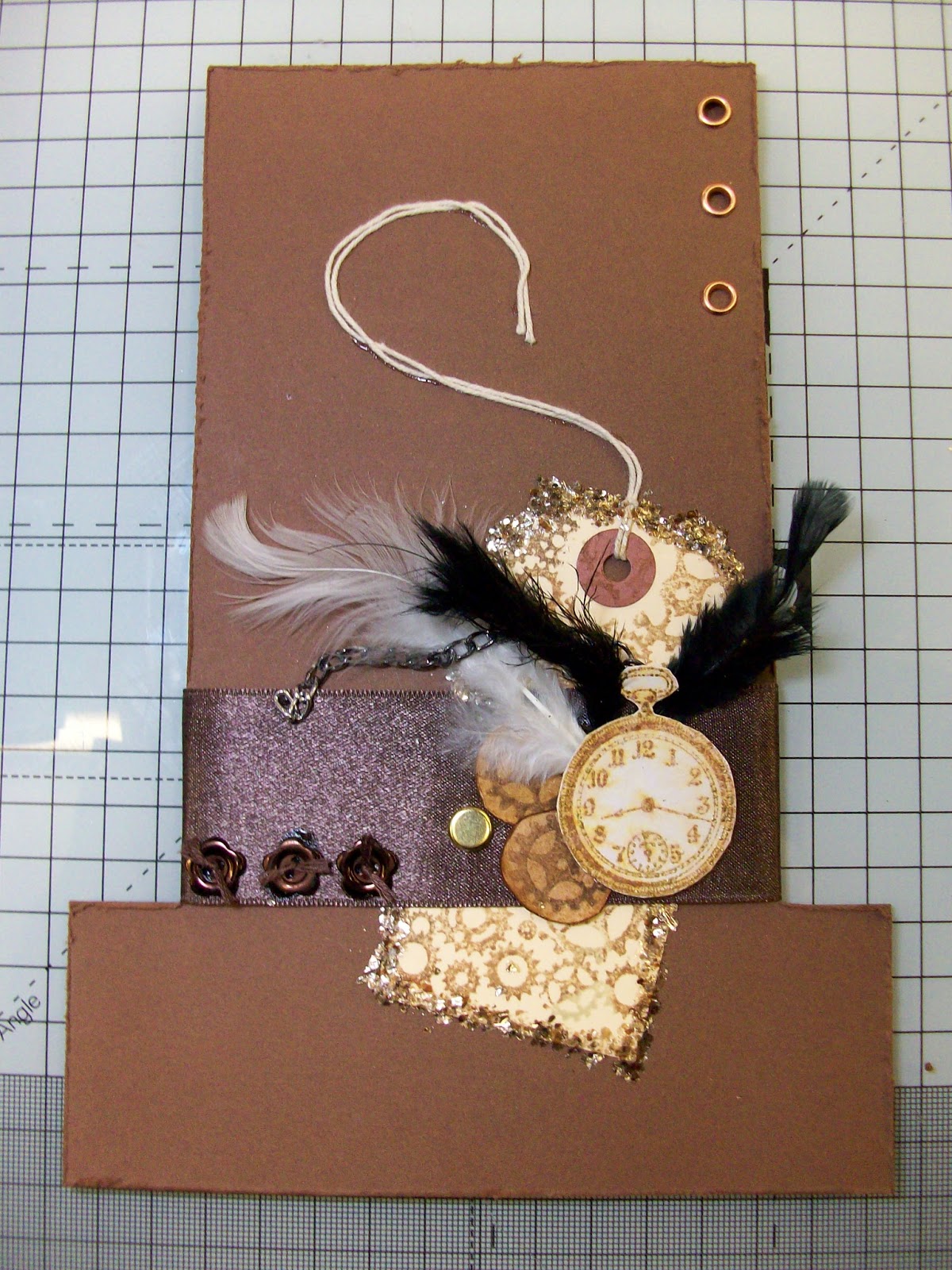 Anne and Paul's: Shaped Steampunk Card