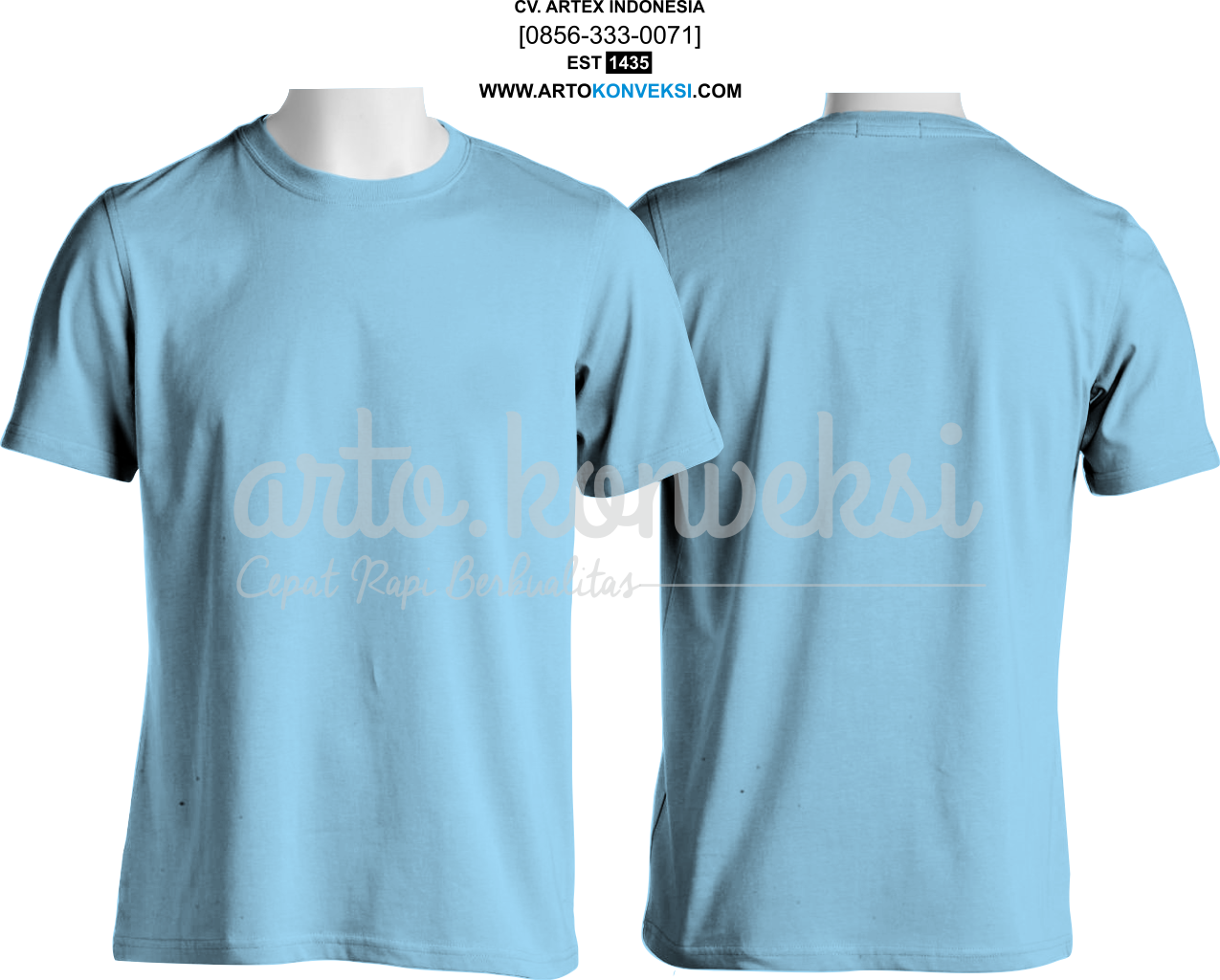 Kaos Polos Depan Belakang - 0856-333-0071 Konveksi & Bordir Kaos Polos Depan Belakang - 0856-333-0071 Konveksi & Bordir