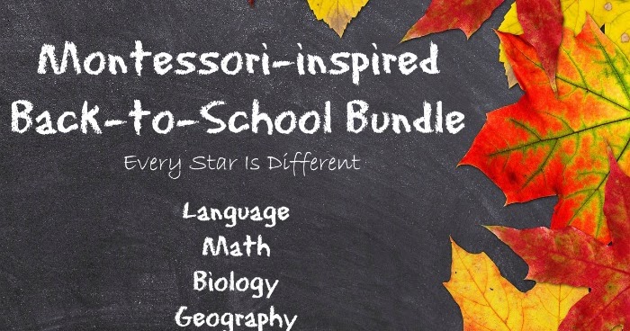 Every Star Is Different: Montessori-inspired Back-to-School Bundle