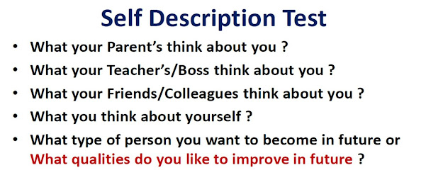 SDT- Self Description Test in SSB Interview