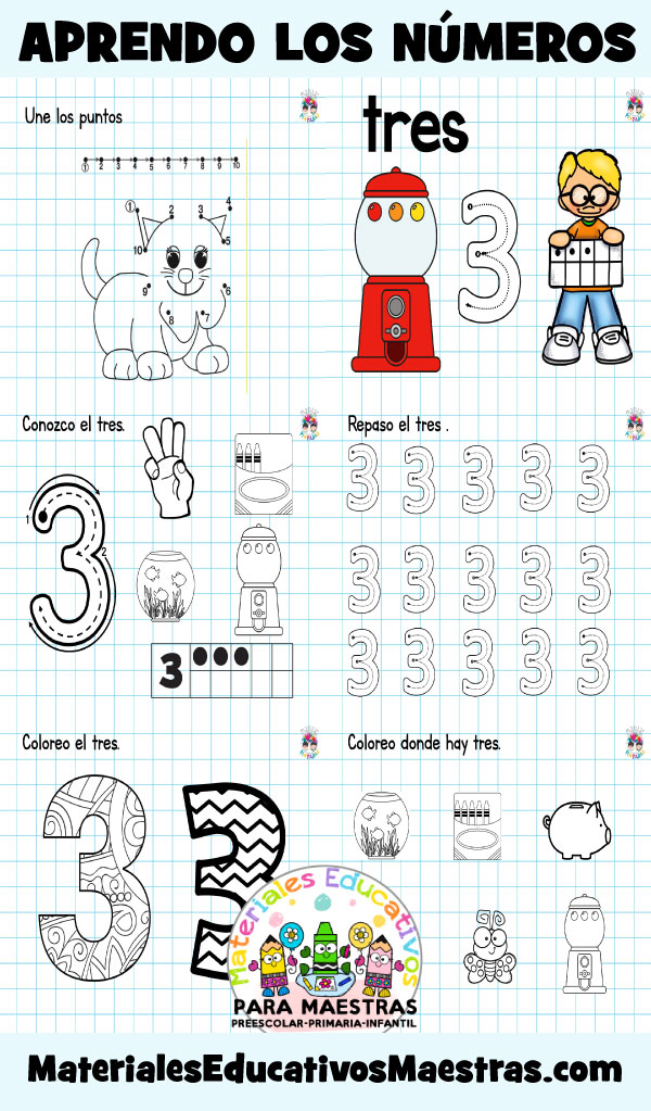 Cuaderno Trazo y Aprendo los Números | Materiales Educativos para Maestras