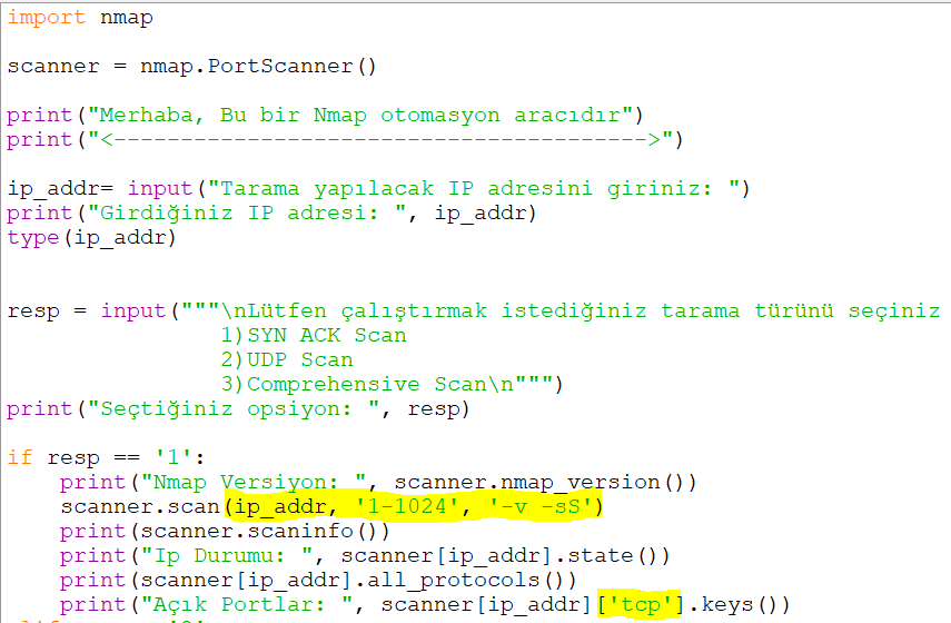 Python İle Nmap Scanner Geliştirme - SİBER GÜVENLİK EĞİTİMİ