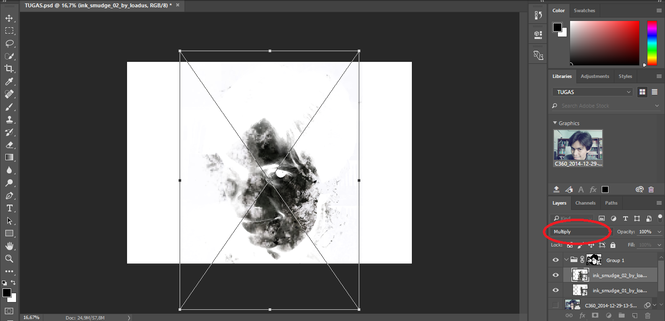 Ink Smudge Effect - Kazuya Note