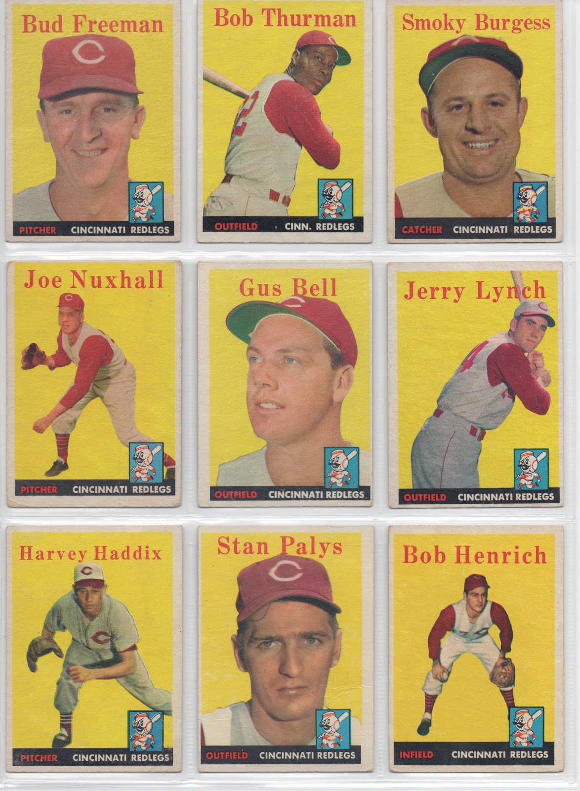 Cincinnati Reds Baseball Card Collector: 1958 Topps Cincinnati Reds ...