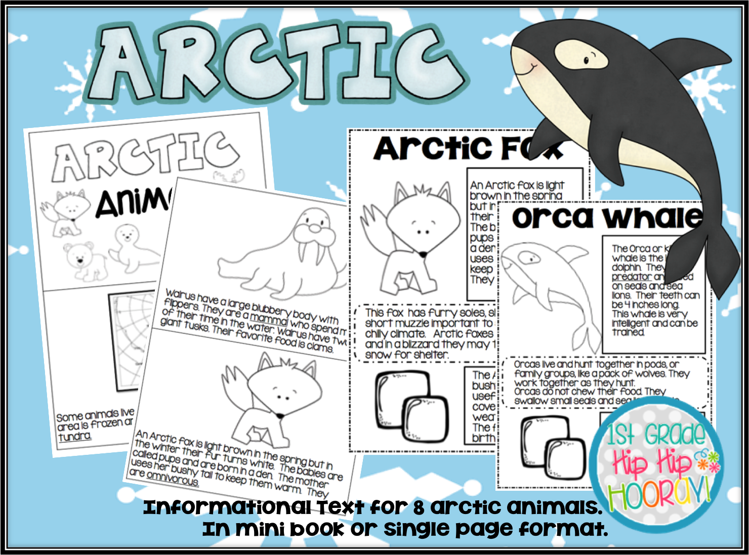 1st Grade Hip Hip Hooray!: Arctic Animals...Informational Text, Crafts ...