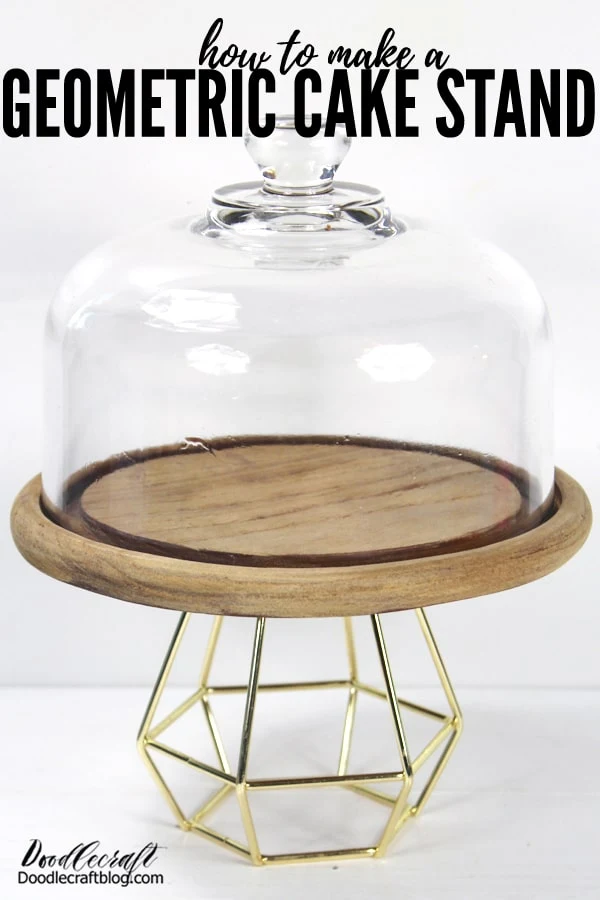 Geometric Cake Stand DIY with Tealight Holder