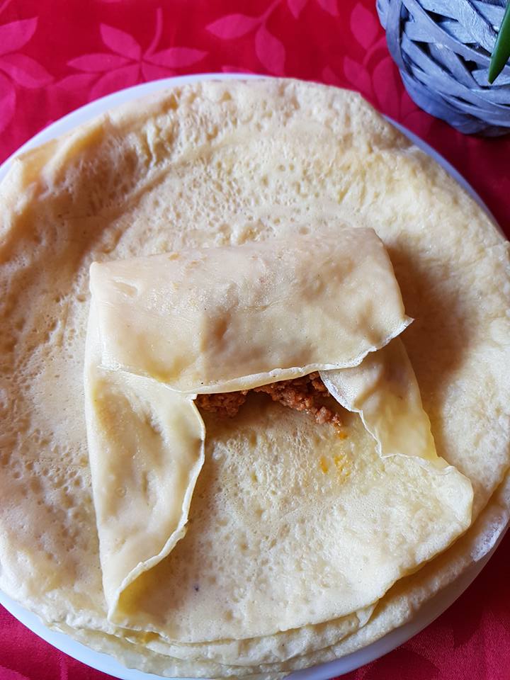 Crepes recheados com carne. | Graça - Truques & Dicas