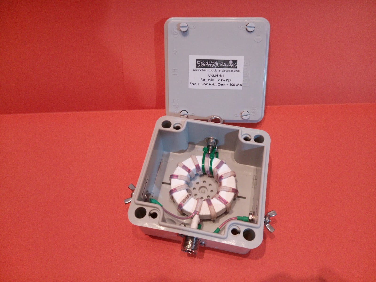 EB4HRA baluns: UNUN 4:1