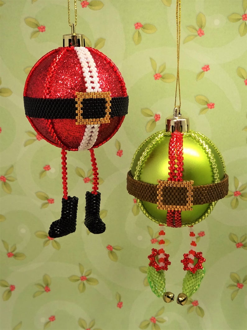 BeadyNotions' Clever Beaded Diffuser Necklace, Fun Christmas Baubles ...