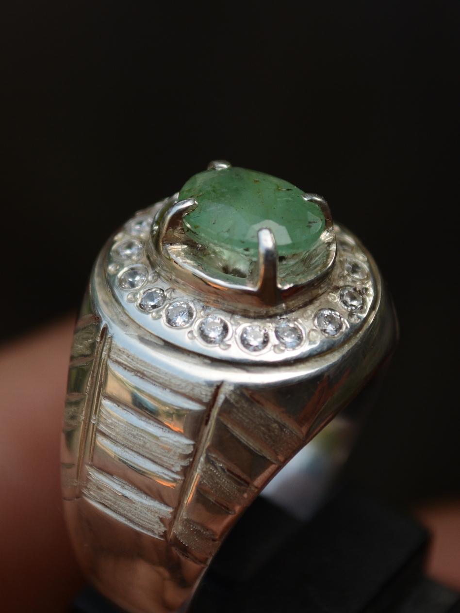 Emerald Zamrud ring Perak | SOLDOUT/TERJUAL| ~ Batumuliacrystal