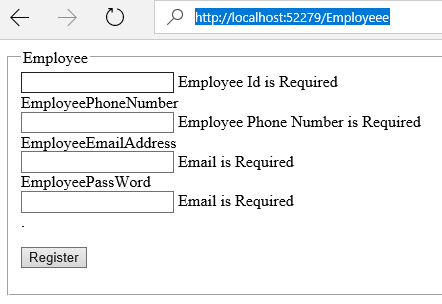 DOTNET: Client Side Validation in ASP.NET MVC