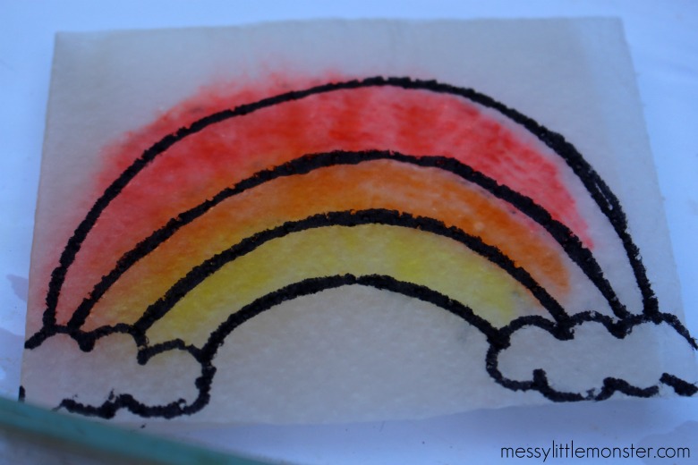 Paper Towel Art - Is it magic or science?! - Messy Little Monster