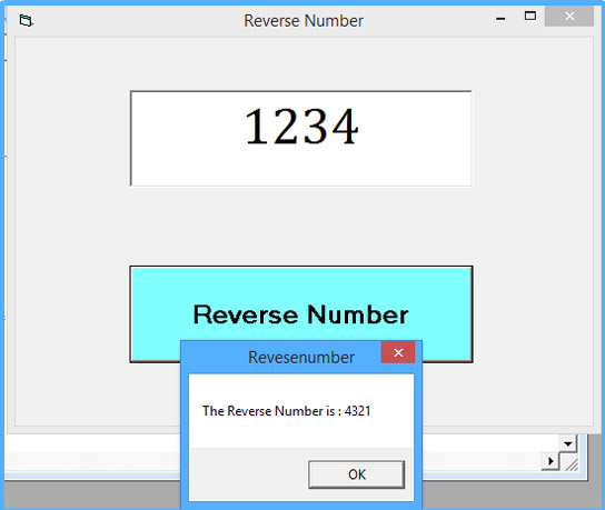 How To Display The Reverse Number In Vb 6 0 How To Display The Reverse Number In Vb 6 0