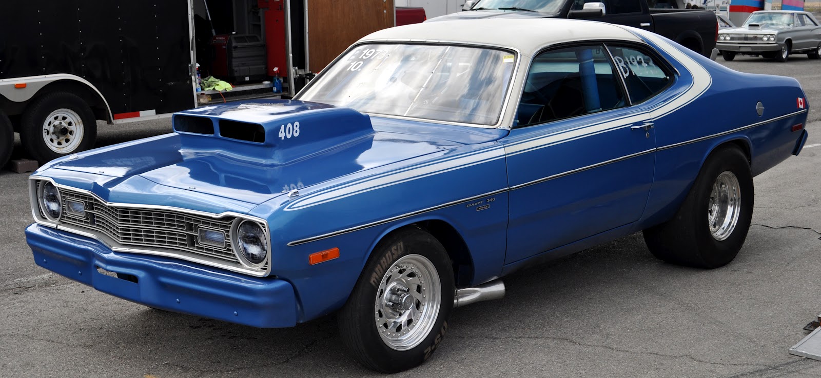 Just A Car Guy: Mopar Muscle cars from all over the pits at Mopars at ...