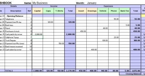Free excel bookkeeping template - tatacyber