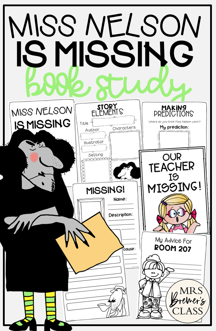 Miss Nelson Is Missing! | Book Study and Class Book Activity | Mrs ...