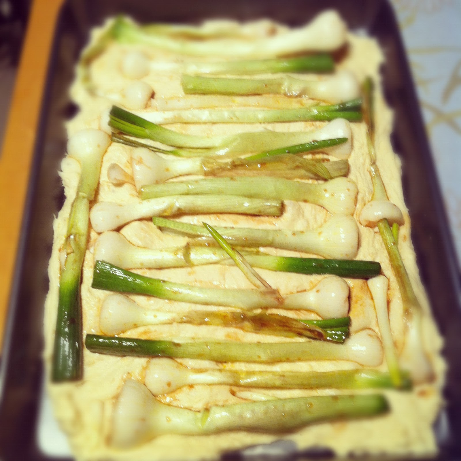 Babaduck: Spring Onion Tray Bread from Seasons by Donna Hay