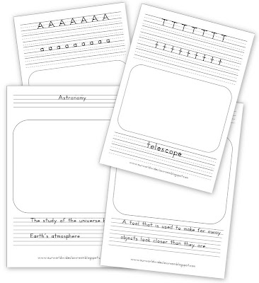 Blast Off: Space Vocabulary Word Printable Activities