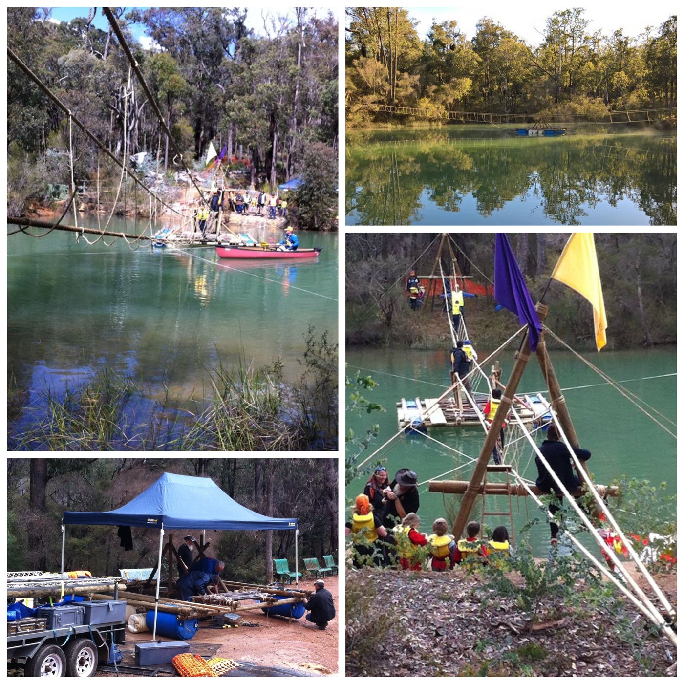 Ropes and Poles: 56m suspension bridge at Manjedal Activity Centre ...