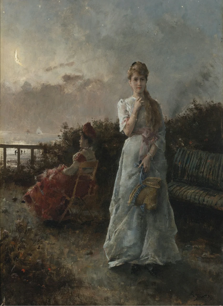 Alfred Stevens | Un soir a la mer | Fine Art Masters
