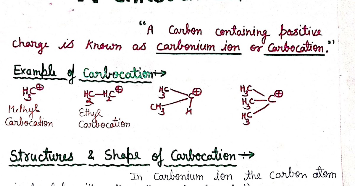 Carbocation , characteristics , structure , formation , chemical ...