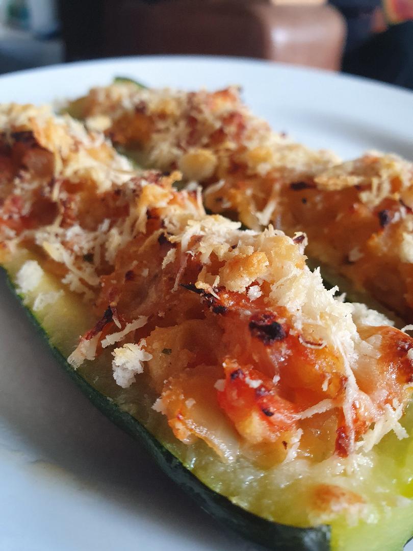 Jules' Dinner Table: Stuffed Courgettes (V)