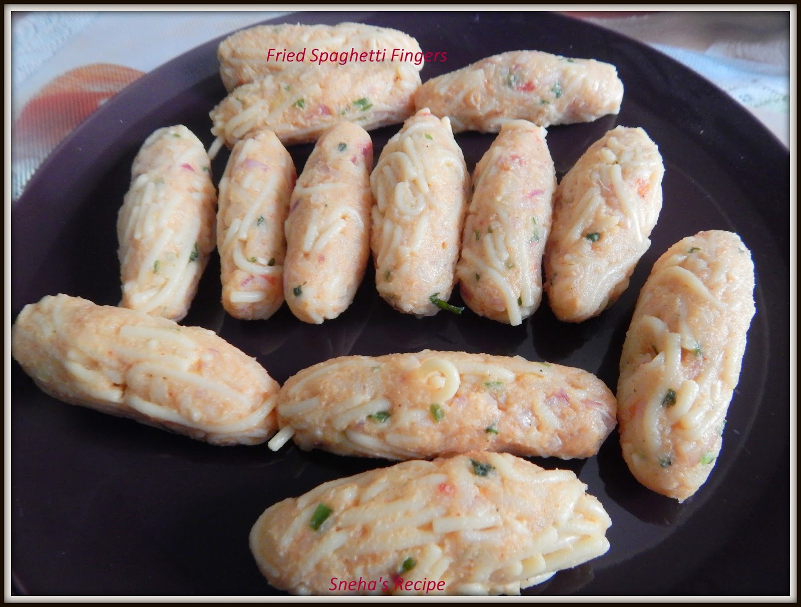 Fried Spaghetti Fingers - Sneha's Recipe