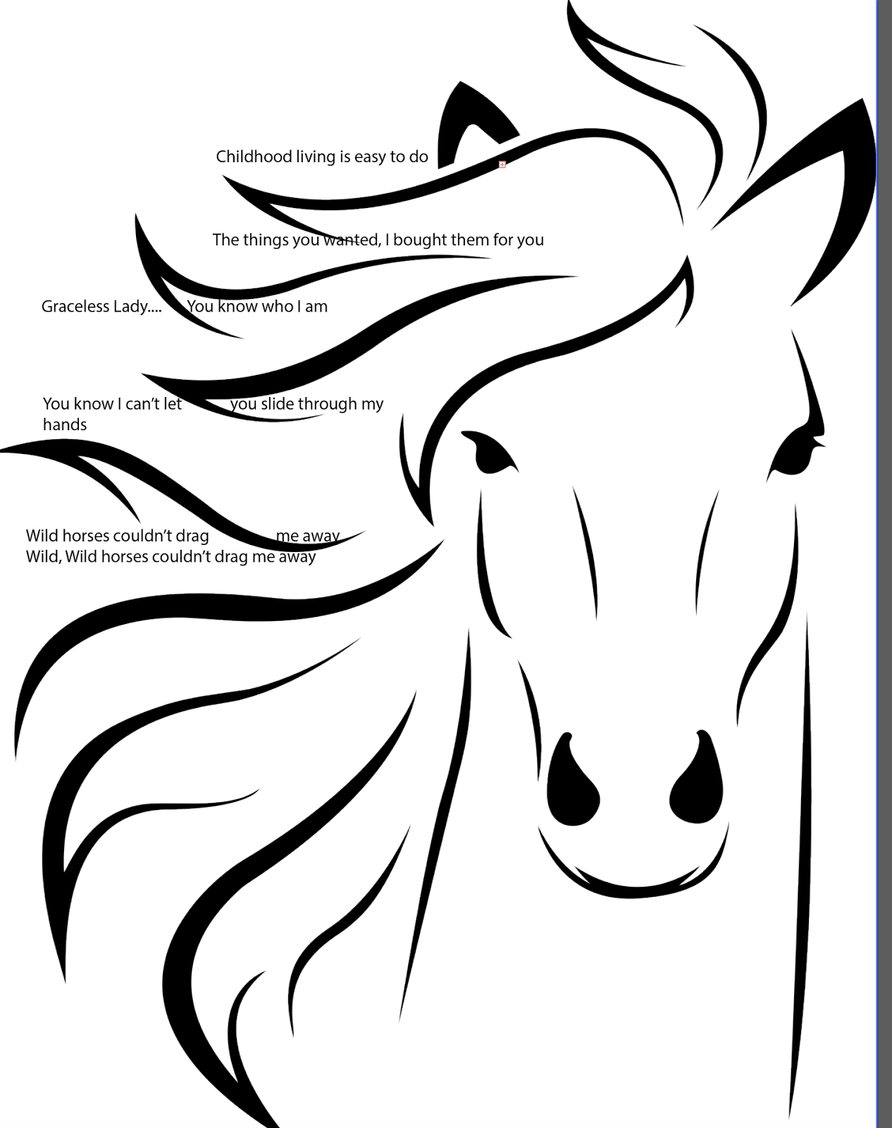 Digita Media Art 210: Project 2: Wild Horses Calligram