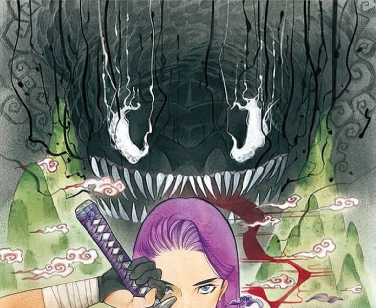 The Geeky Nerfherder: #ArtOfTheDay: 'Psylocke & Venom' by Peach MoMoKo