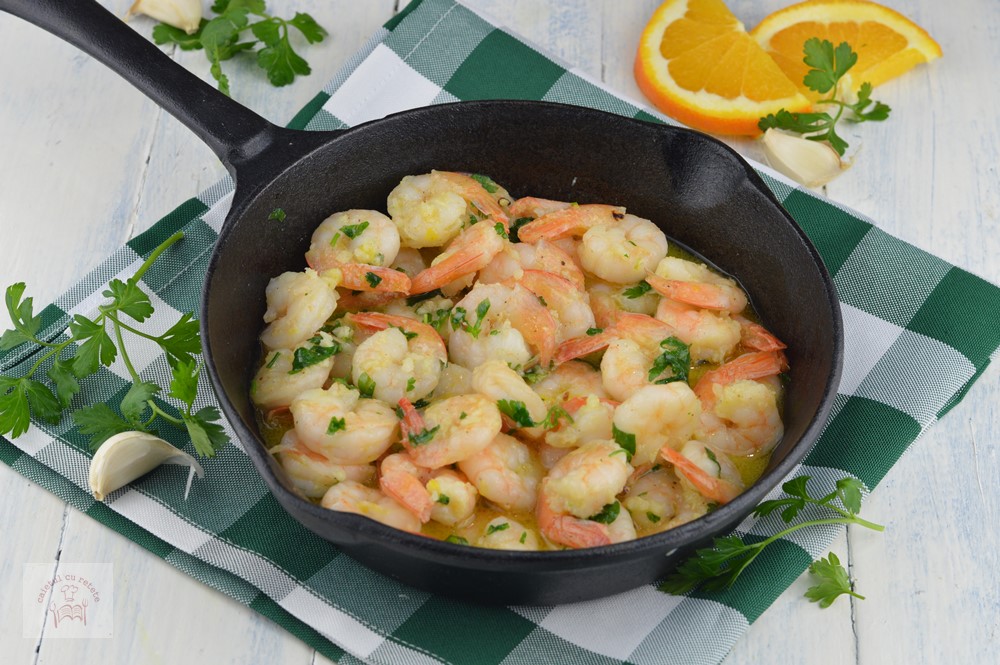 Creveti in unt, cu usturoi si patrunjel - CAIETUL CU RETETE