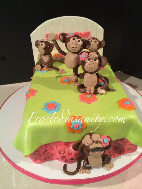 Frosted Insanity: 5 Monkeys Jumping on the Bed Cake