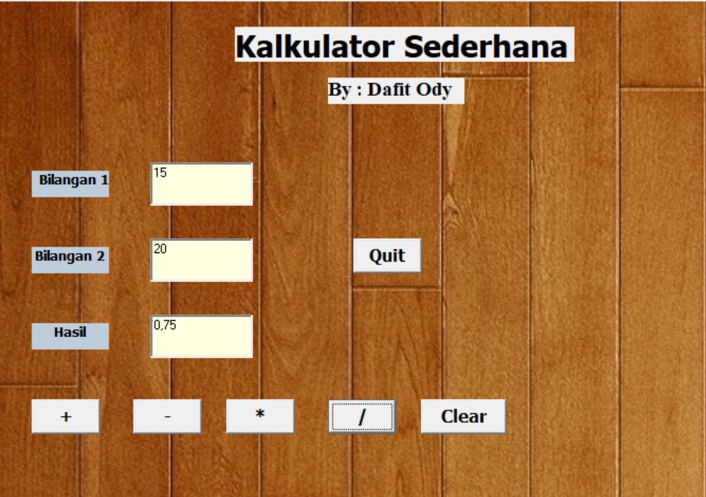 Cara mudah membuat kalkulator sederhana di Visual Basic 6.0 ( Lengkap )