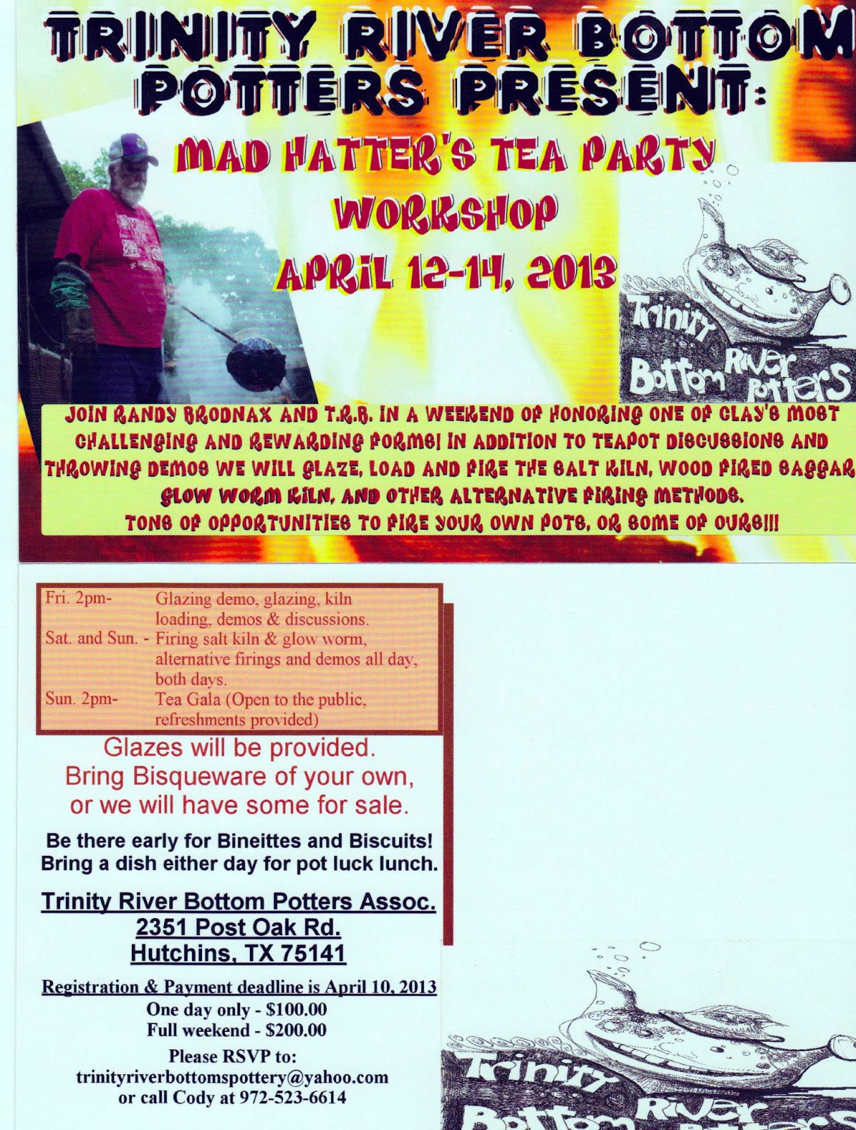 Nathan Portnoy The Mudbug Potter: Raku weekend on April 12-14. Salt ...