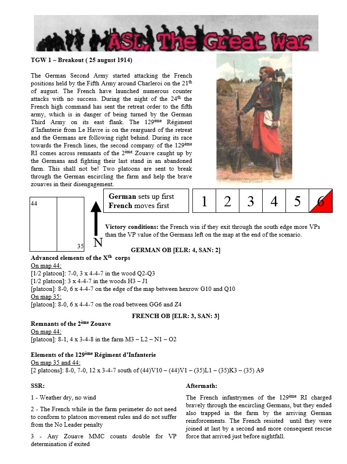 oldSarges Wargame and Model blog: Two Scenarios for Great War ASL