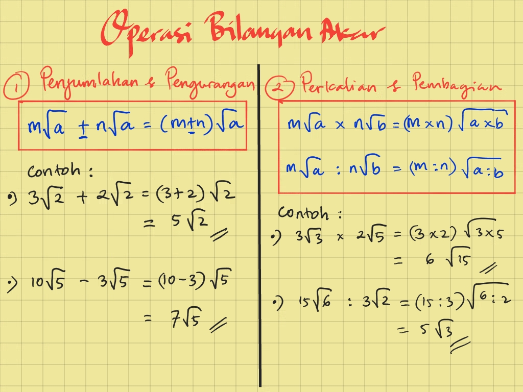 Operasi Akar Bilangan - Digilifeskills.com