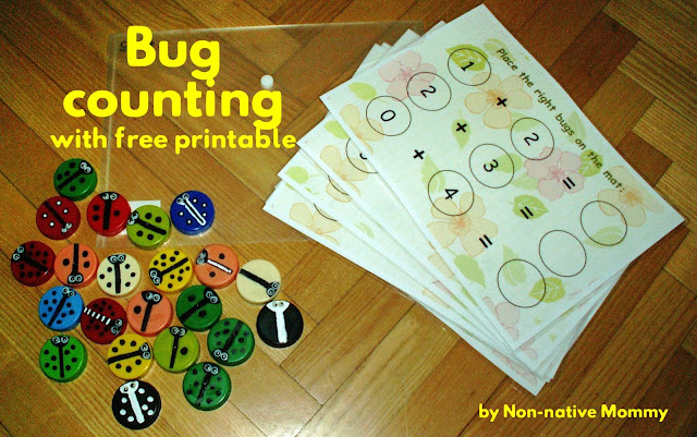Non-native Mommy: Bug counting - with free printable counting mats