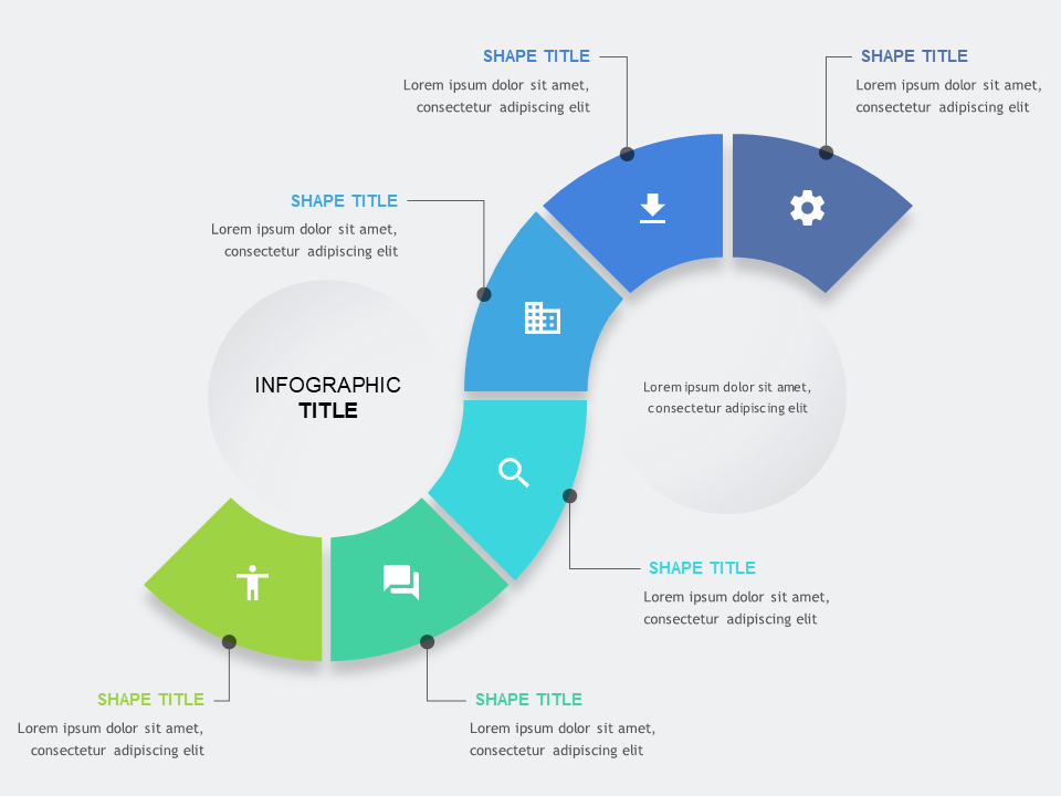 Wave Divided Flow PowerPoint Templates - PowerPoint Free